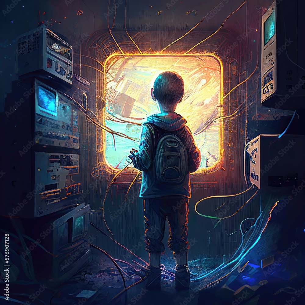 A concept illustration of a computer monitor displaying a stunning ...