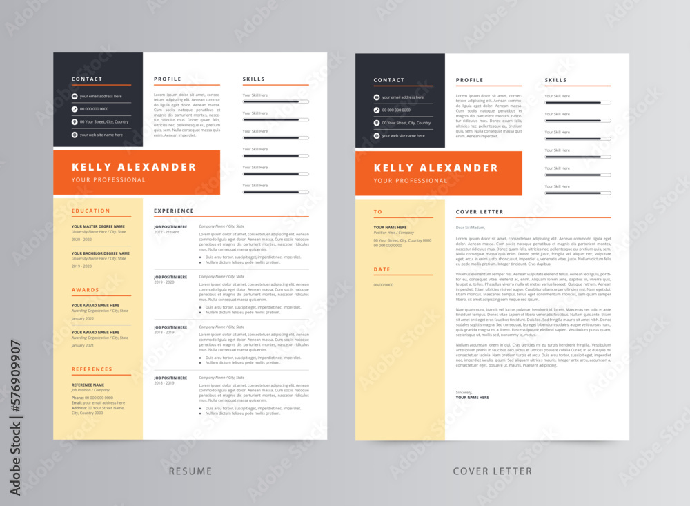 Resume Template, Professional Modern Resume Template, CV Template ...