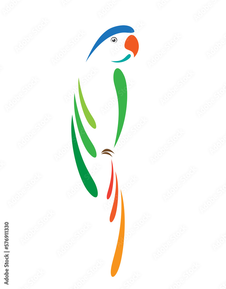 Parrot design isolated on transparent background. Birds. Wild Animals ...