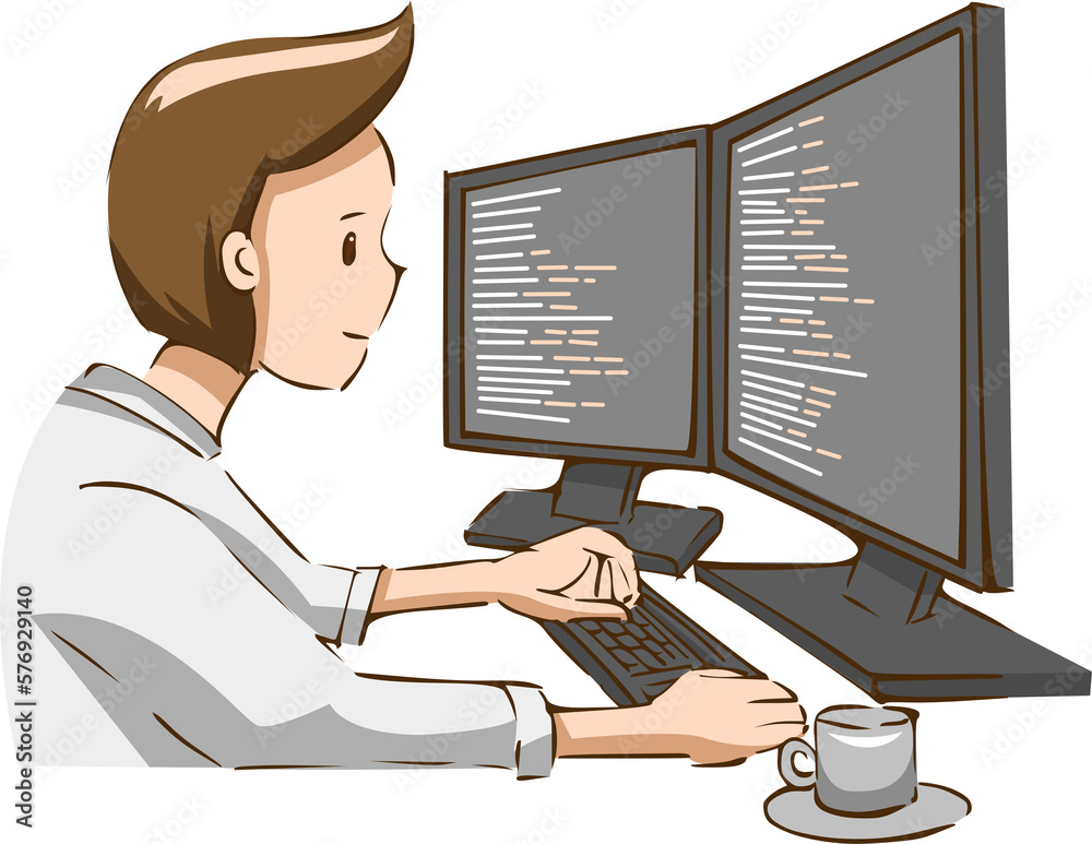 Software engineer png graphic clipart design Stock Illustration | Adobe ...