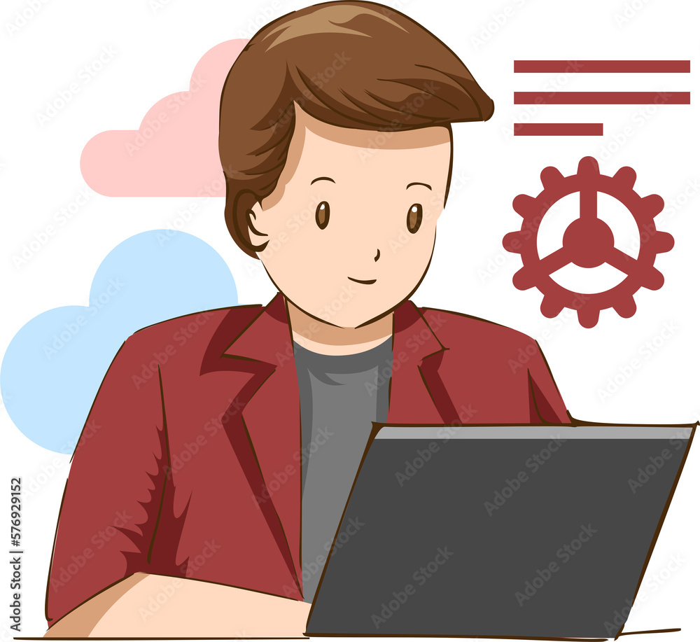Software engineer png graphic clipart design Stock Illustration | Adobe ...