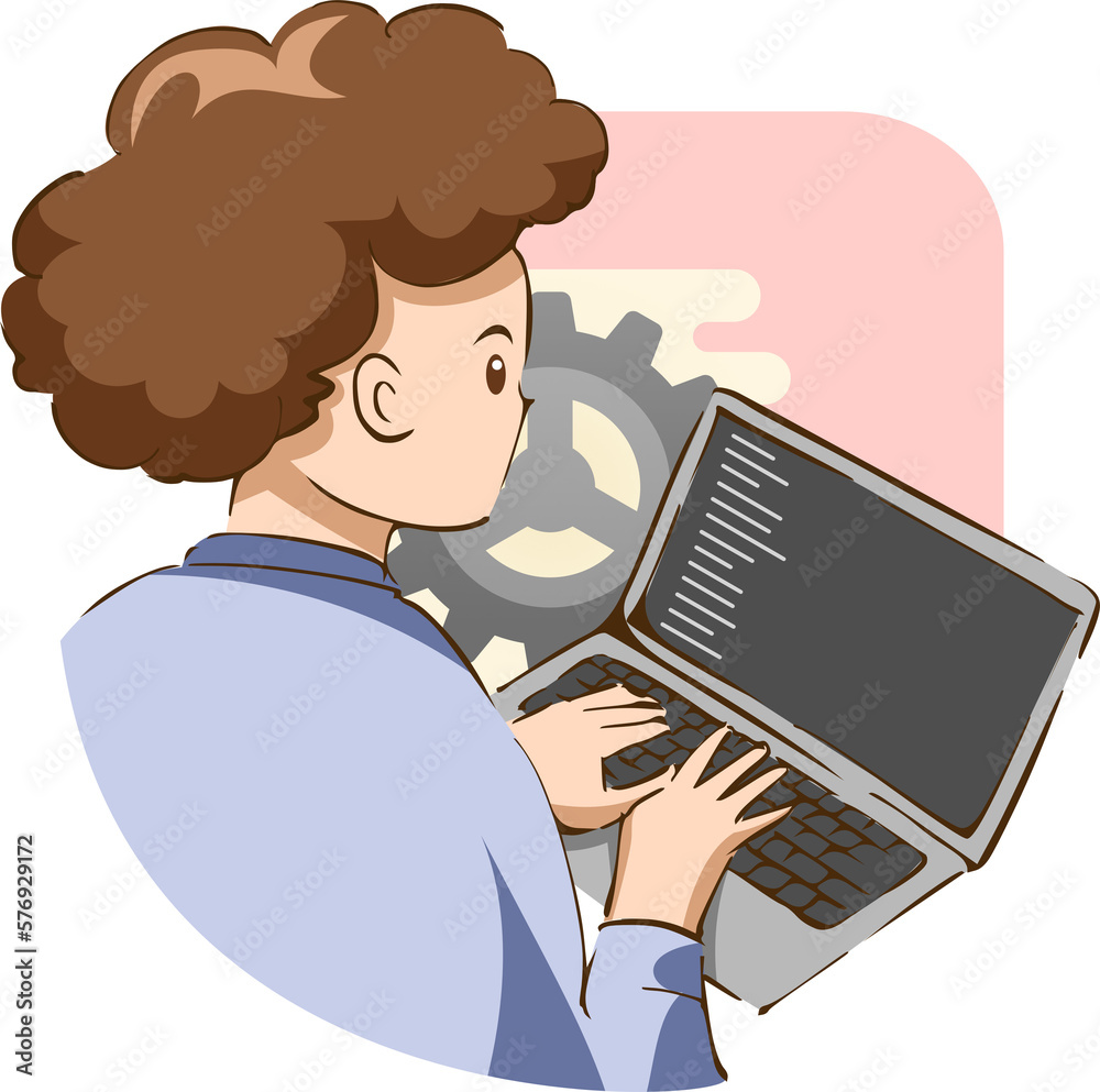 Software engineer png graphic clipart design Stock Illustration | Adobe ...