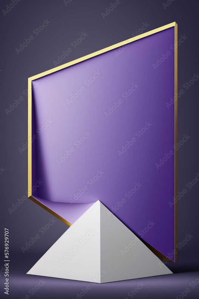 purple trapezoid with a thick border and sharp edges. background for ...