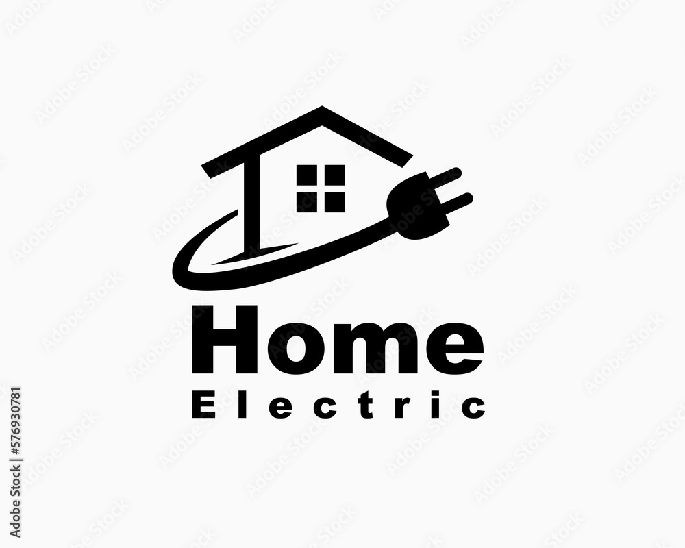 home electric solution service logo symbol design template illustration ...