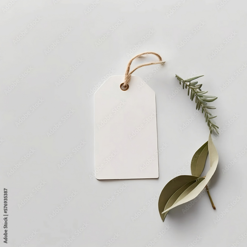 ภาพประกอบสต็อก Hangtag mockups, Hanging label tag mockup, favor tag ...