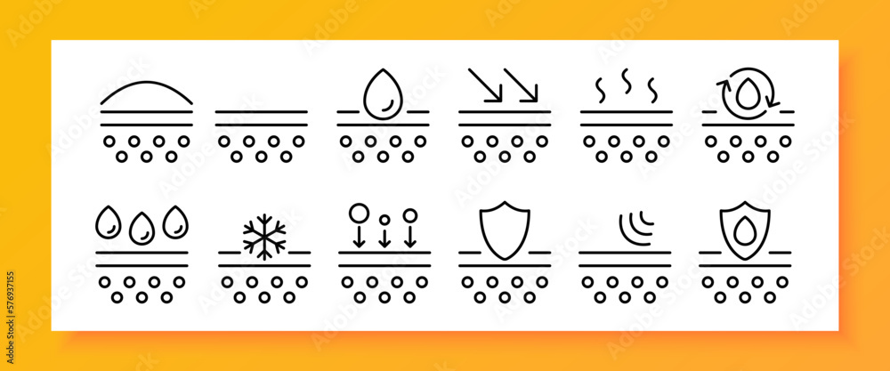 Skin healing icon set. Skin care, moisturizing, Korean cosmetics ...