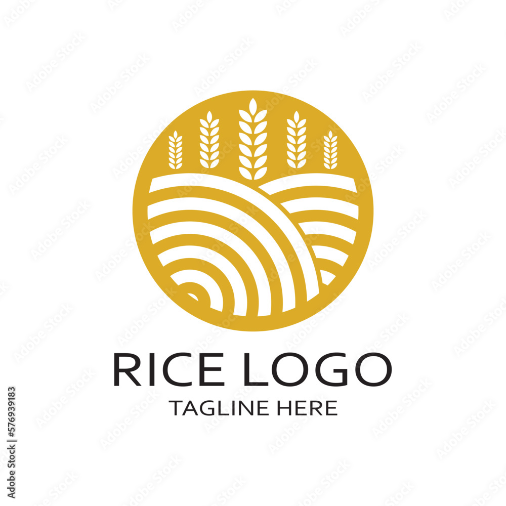 ,rice grain logo,rice,natural organic farming,for business,company ...