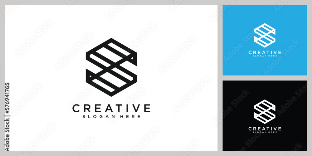 initial letter s logo vector design line style Stock Vector | Adobe Stock