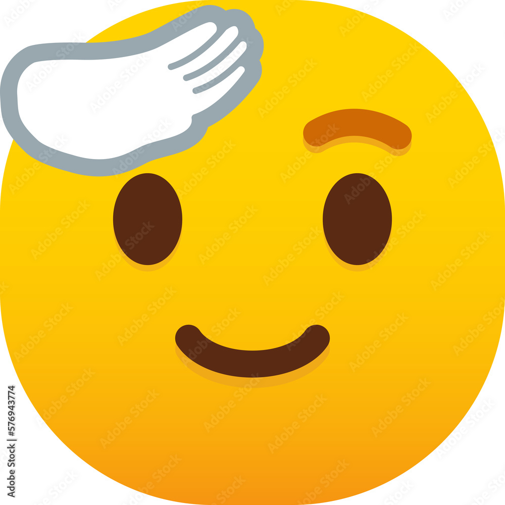 Saluting Face emoji Stock Illustration | Adobe Stock