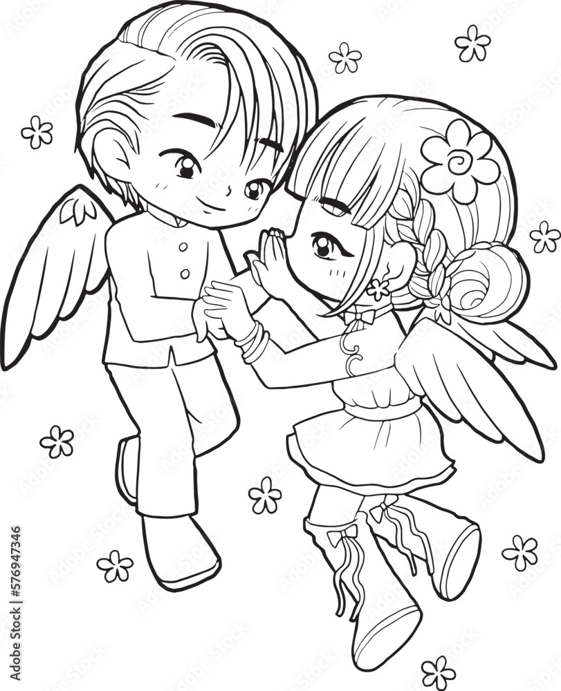love marry couple love cartoon doodle kawaii anime coloring page cute ...