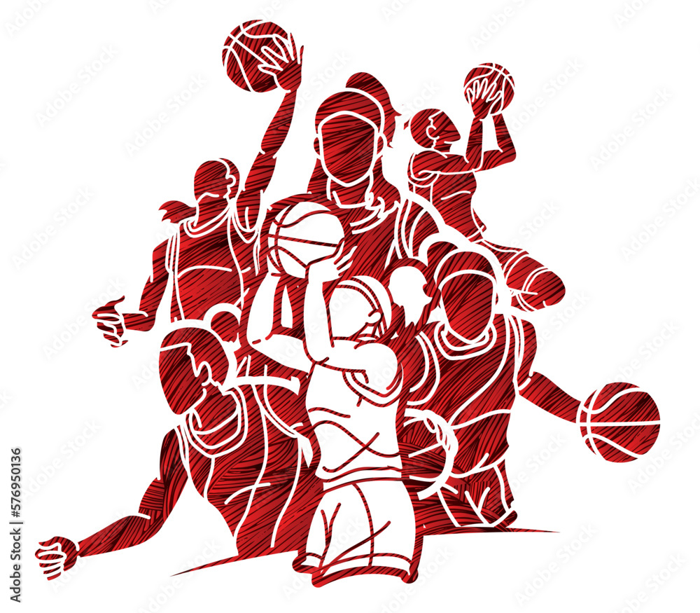 Basketball Team Cartoon