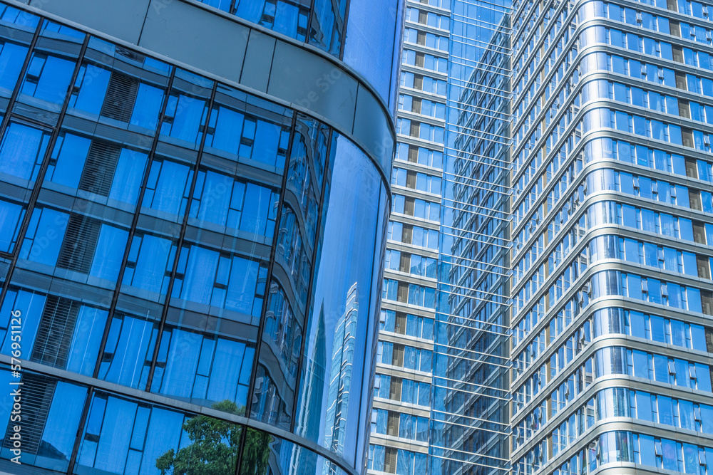 Urban abstract - windowed corner of office building. Stock Photo ...
