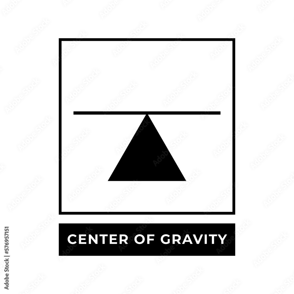 Center of Gtavity symbol, Center of mass and center mark for ...