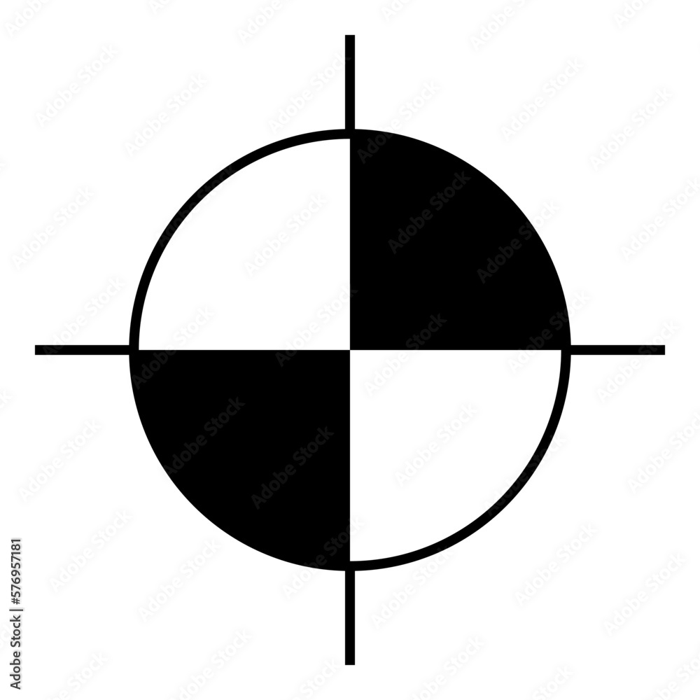 Center of Gtavity symbol, Center of mass and center mark for ...