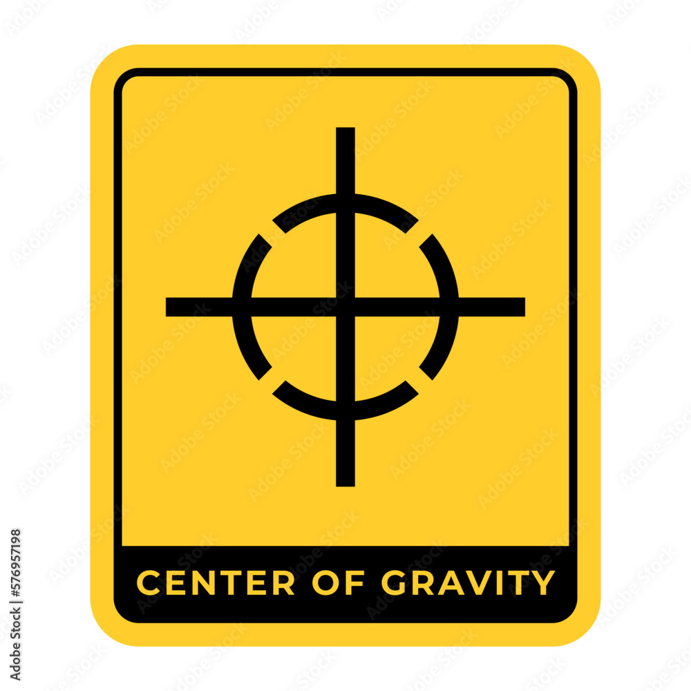 Center of Gtavity symbol, Center of mass and center mark for ...