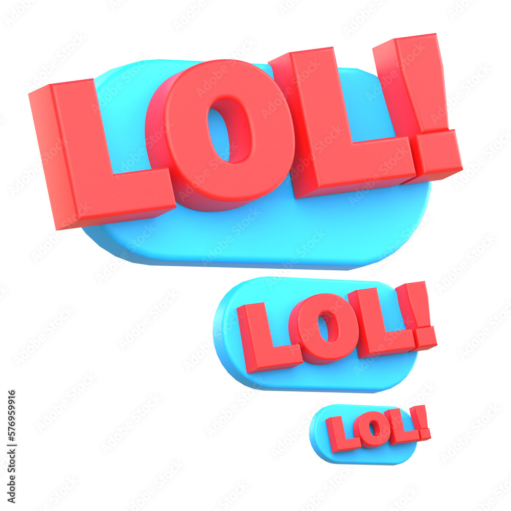 3d Cartoon comic sign burst clouds . Speech bubble, Lol sign expression ...