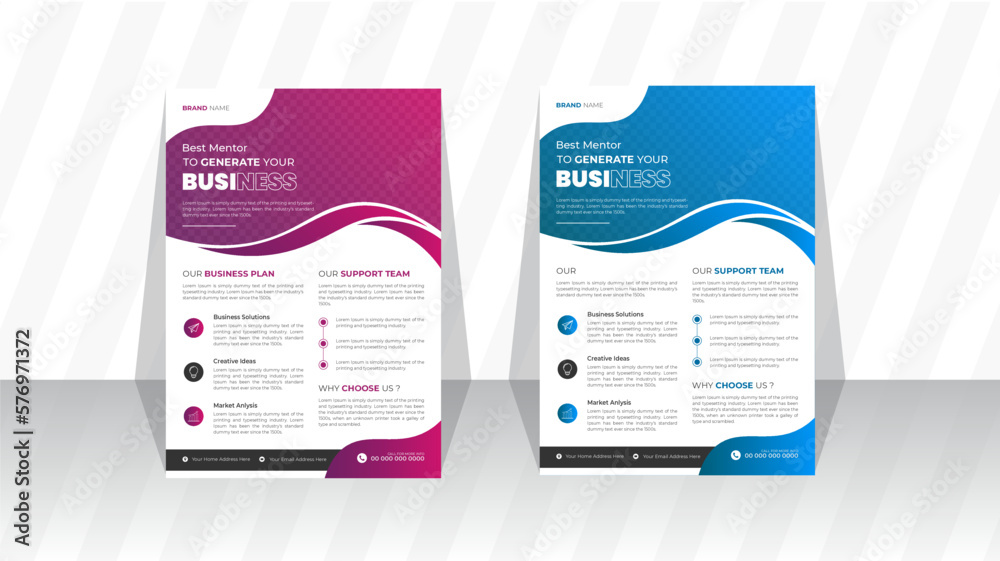 Vector Corporate creative colorful Business flyer template design ...