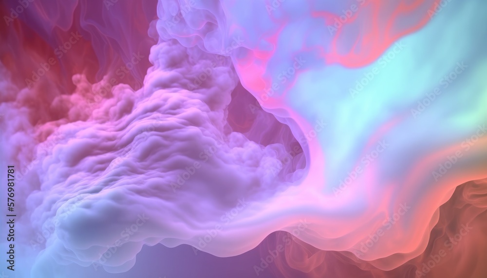 The pastel colors blend together to create a subtle yet striking visual ...