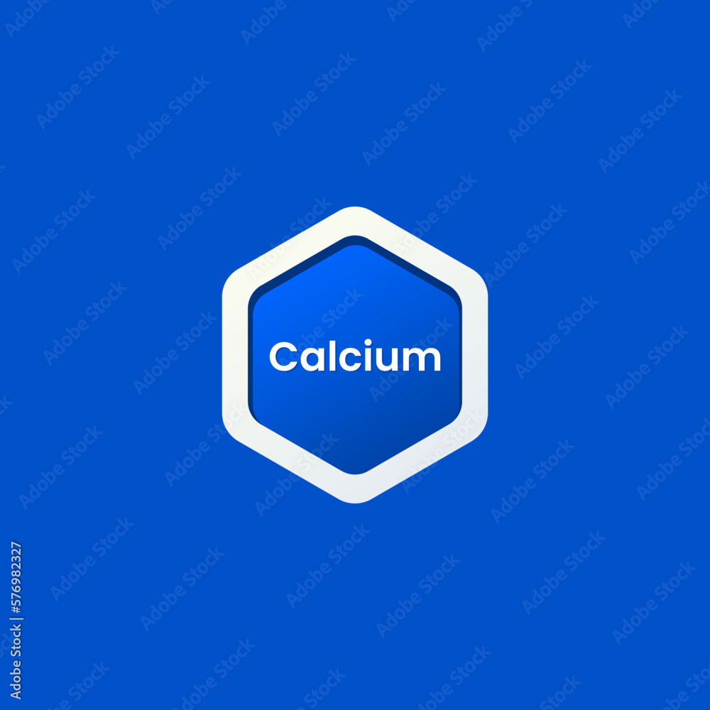 Calcium Label Vector or Calcium Icon Vector Isolated. Label for bone ...