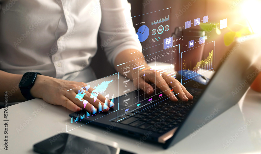 Performance (KPI) indicators and digital marketing analysis. Data ...