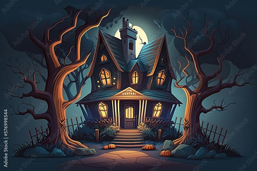 Haunted House Illustration