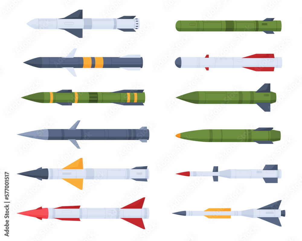 Military rocket. A long-range technological precision weapon with a ...