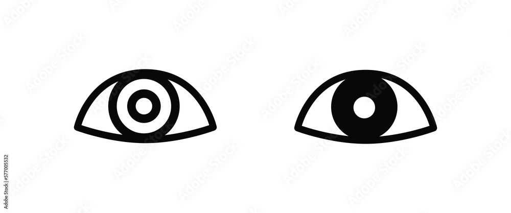 vision icon, eye vector, sign, symbol, logo, illustration, editable ...
