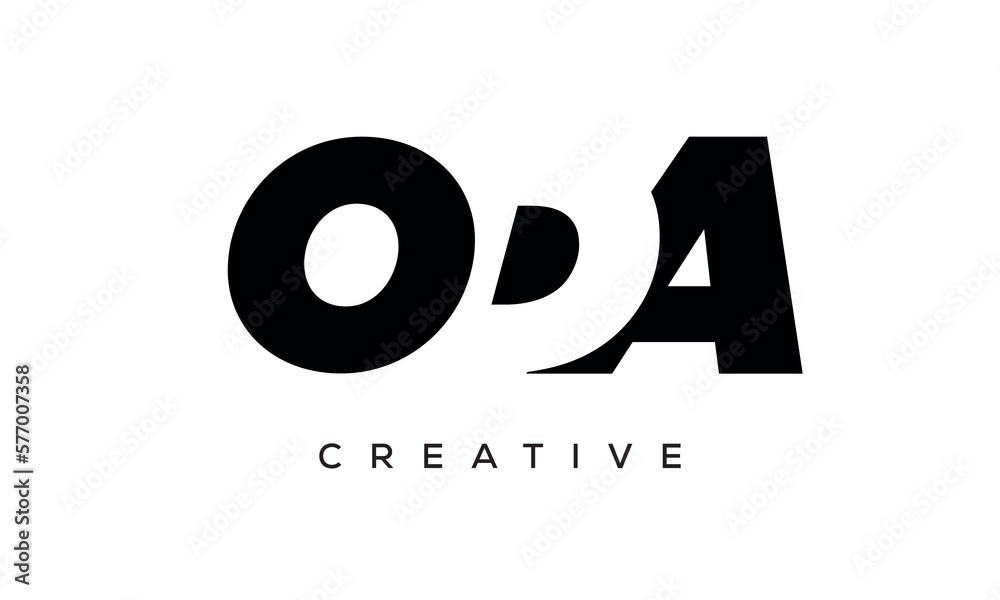 ODA letters negative space logo design. creative typography monogram ...