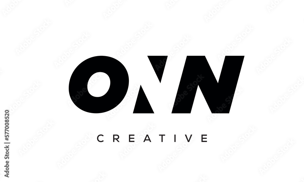 ONN letters negative space logo design. creative typography monogram ...