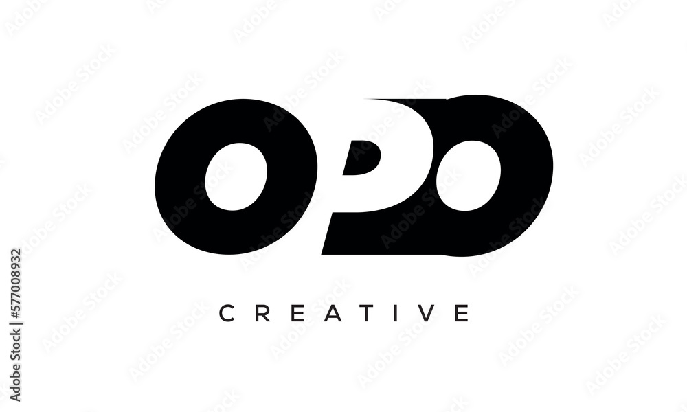 OPO letters negative space logo design. creative typography monogram ...