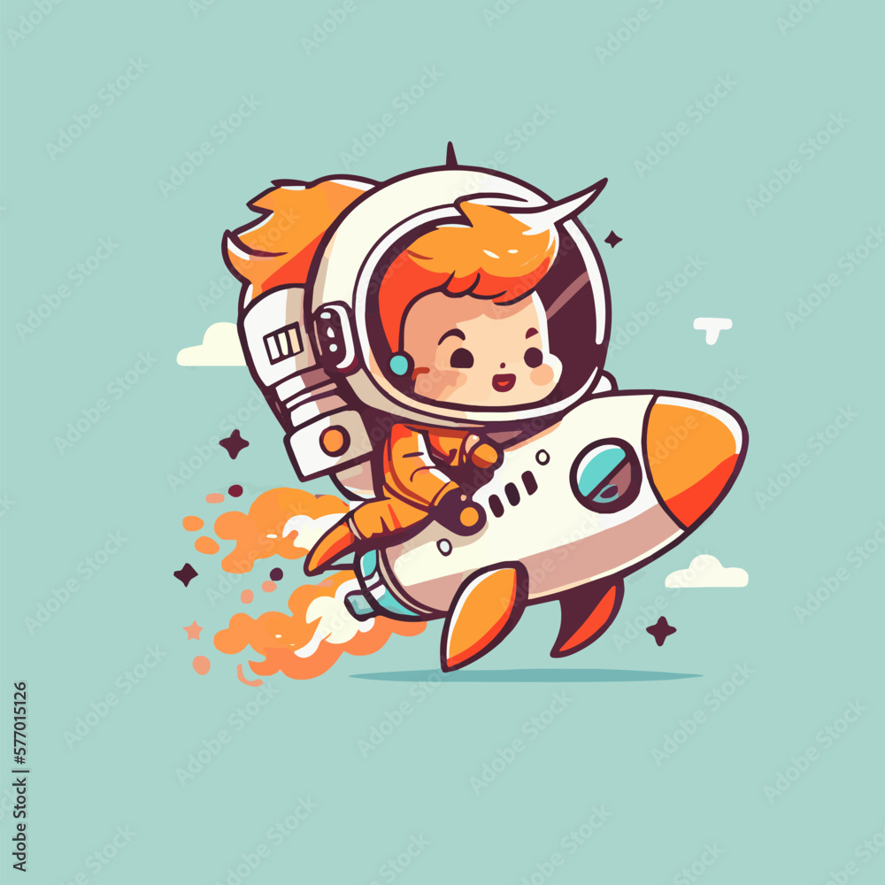 ocket outer space chibi icon character design cartoon spacecraft ...