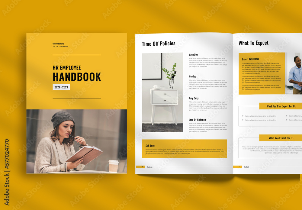 Hr Employee Handbook Stock Template | Adobe Stock Hr Employee Handbook Stock Template | Adobe Stock