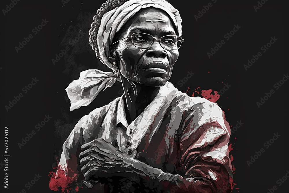 Women's History Month | A dramatic, high-contrast illustration of ...
