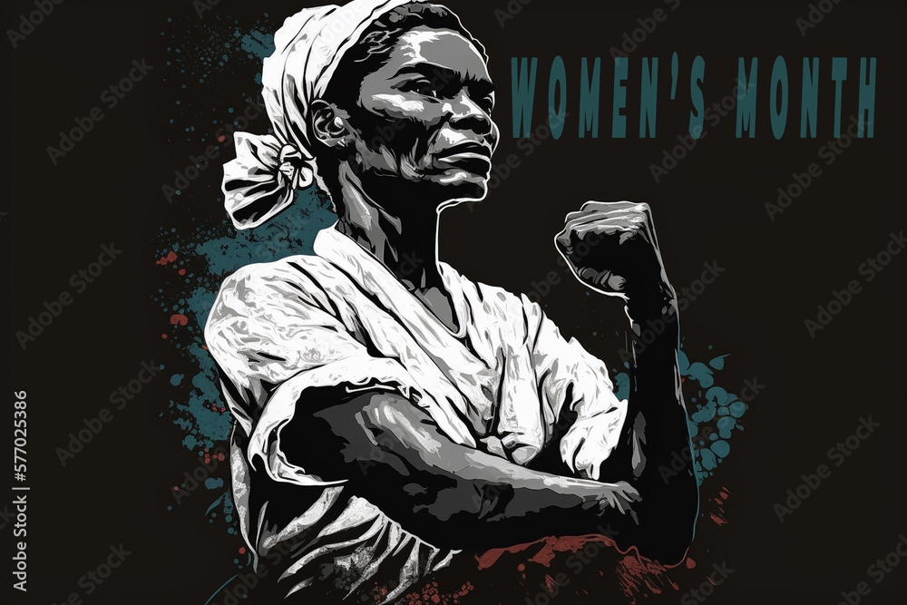 Women's History Month | A dramatic, high-contrast illustration of ...