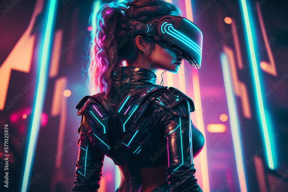 Metaverse digital cyber world technology, metaverse gameFi NFT game ...