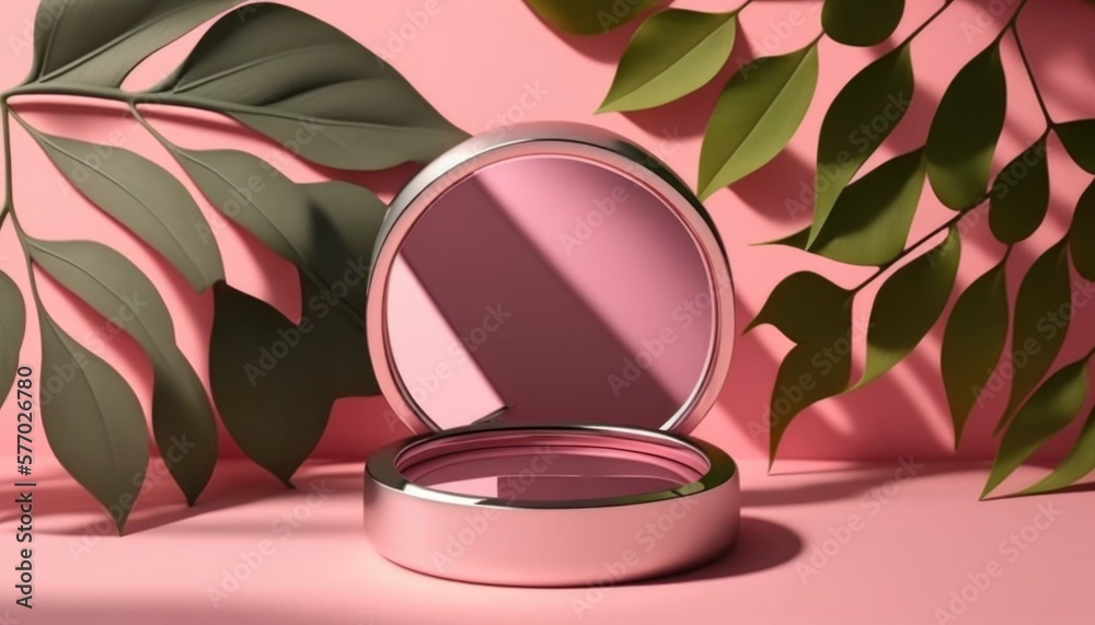 Stock-illustrationen A pink compact compact compact compact compact ...