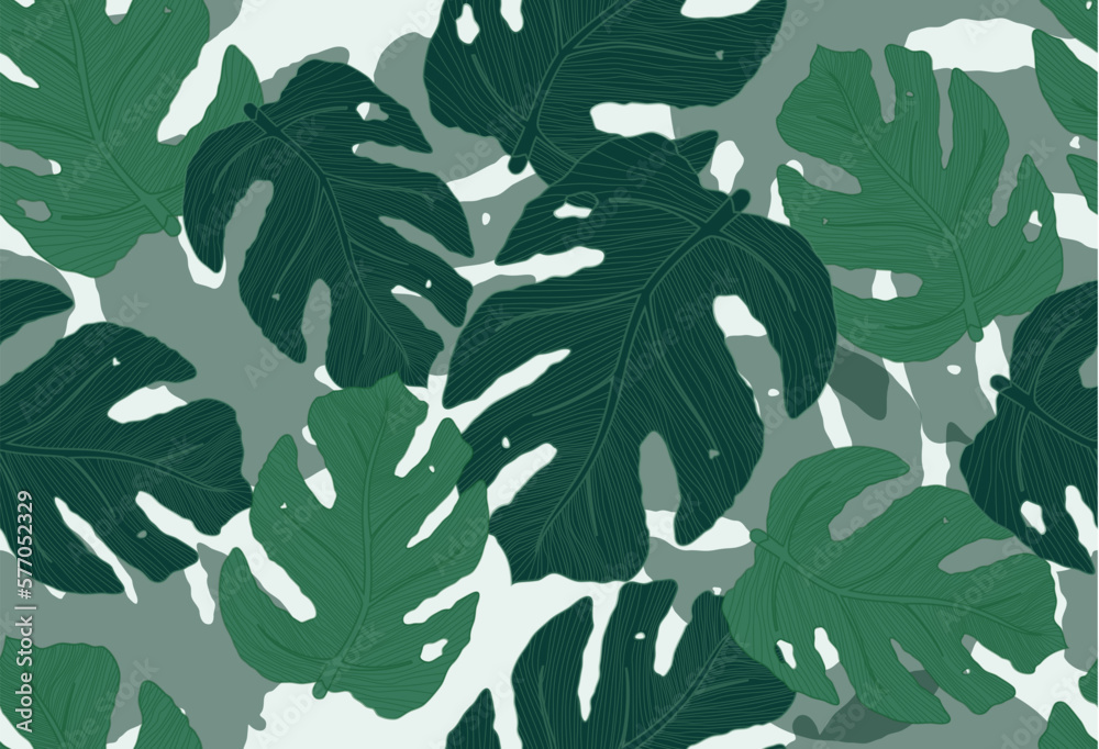 Monstera background design. Monstera leaves green element in creative ...