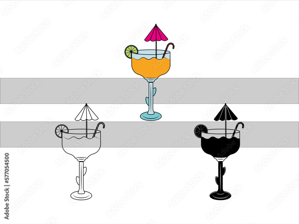 Margarita Glass Svg Cut File Martini Glass Svg Summer Svg Wine 6062