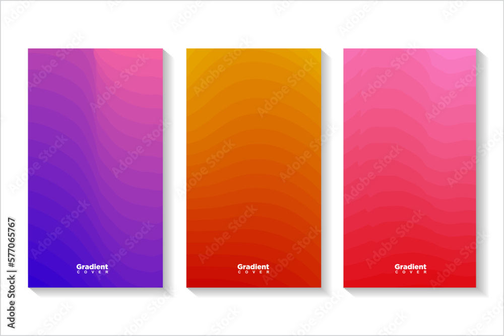 Vector colorful wave geometric shape with color gradation for banner ...