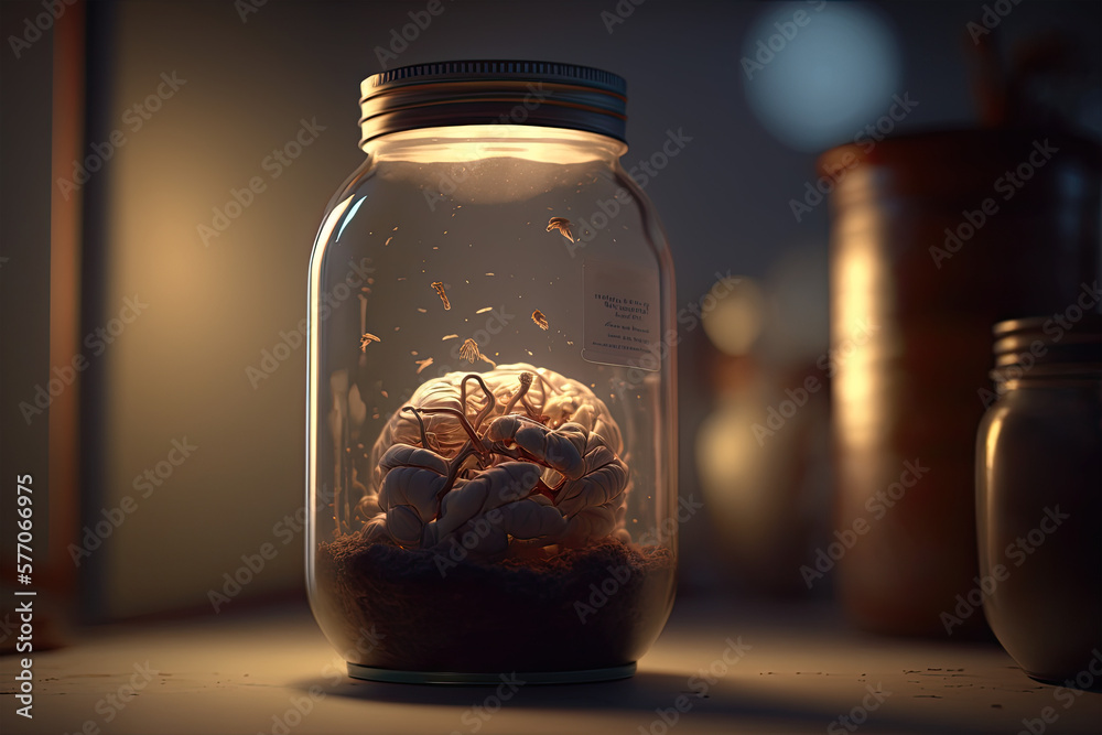 AI brain in a jar, Cinematic, cinematic, ai, brain, jar, artificial ...