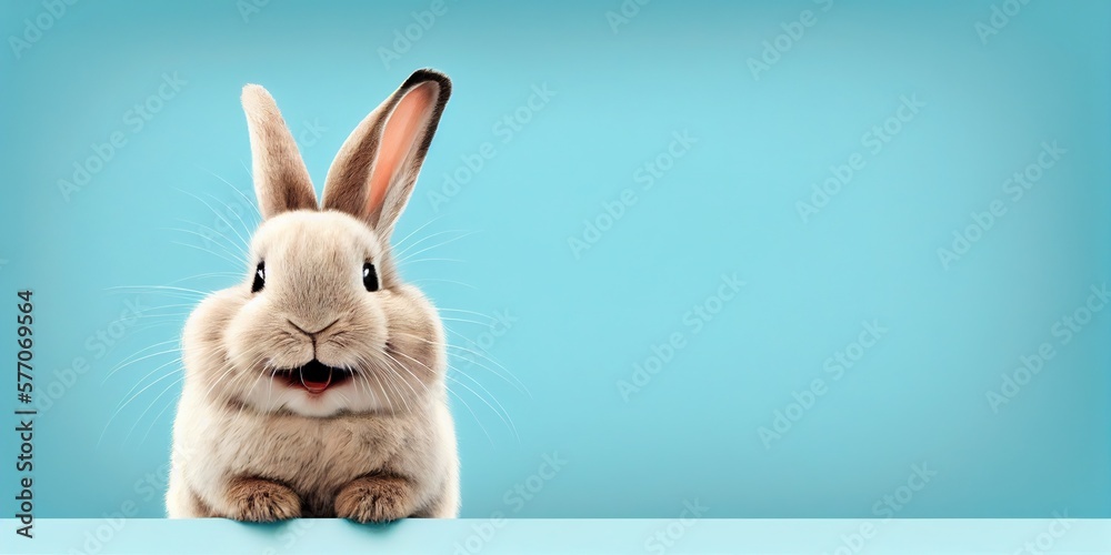 cute animal pet rabbit or bunny white color smiling and laughing ...