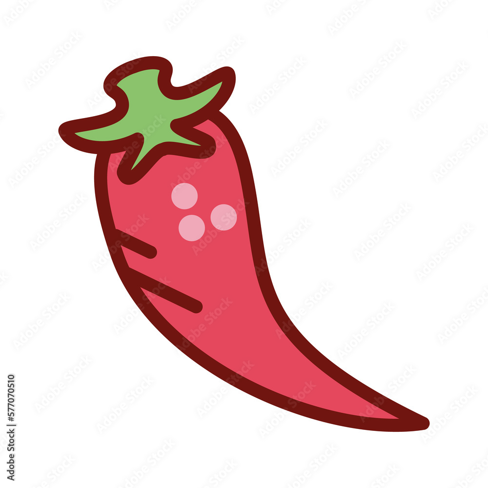 PNG image chili icon transparent background Stock Illustration | Adobe ...