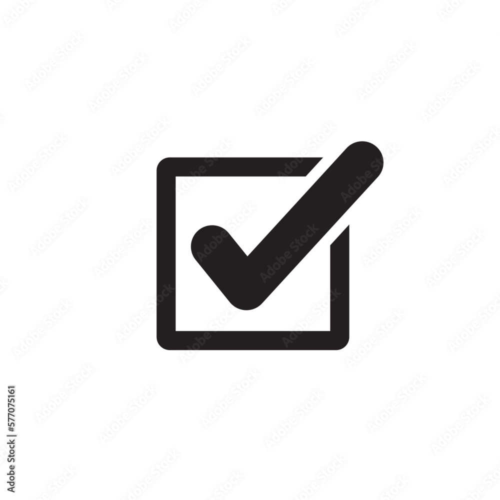 Tick icon vector, checkmark, checkbox for app web logo banner poster ...