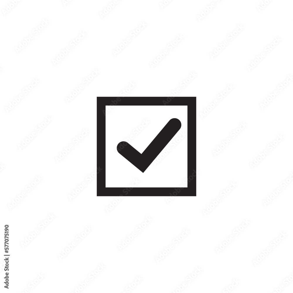 Tick icon vector, checkmark, checkbox for app web logo banner poster ...