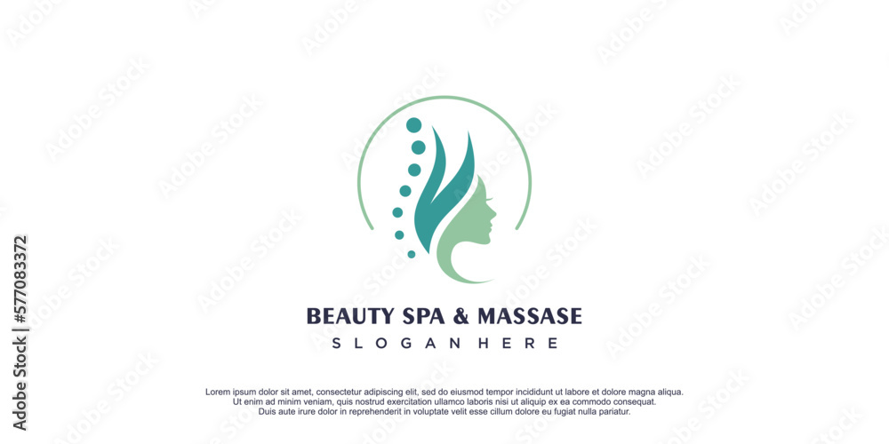 Beauty spa logo with creative and unique style concept design icon ...