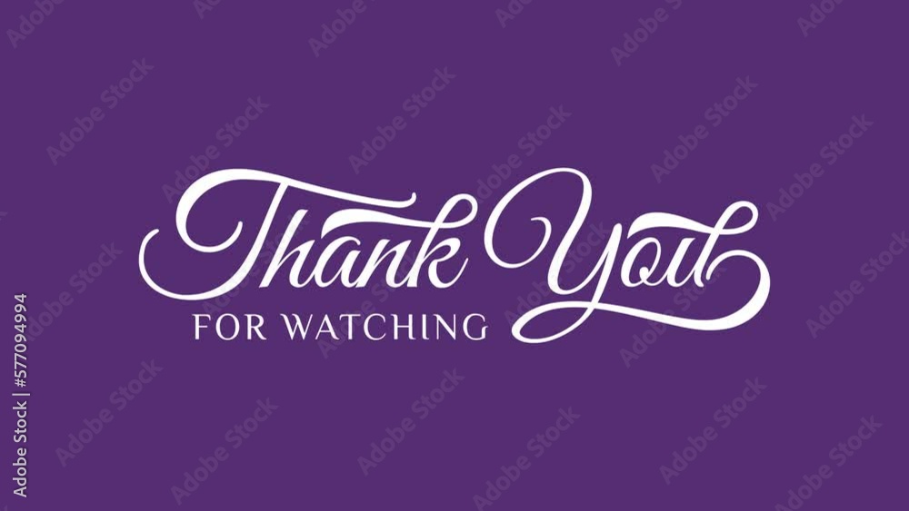 THANK YOU FOR WATCHING animation text, lettering animated text for ...