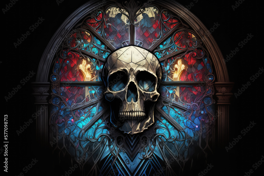 Gothic Skulls The Dark Beauty of Death | AI Generated Stock ...