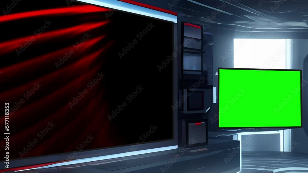 Immersive Virtual TV Studio Background Loop for Seamless Presentations ...