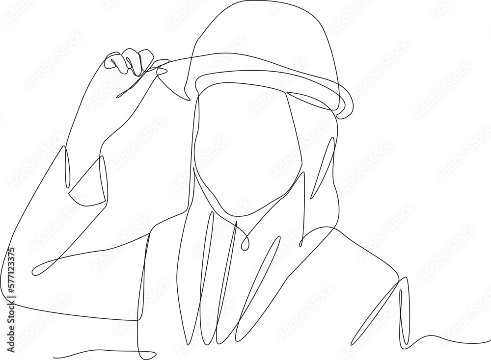 Single continuous line drawings of young female engineers. Professional ...