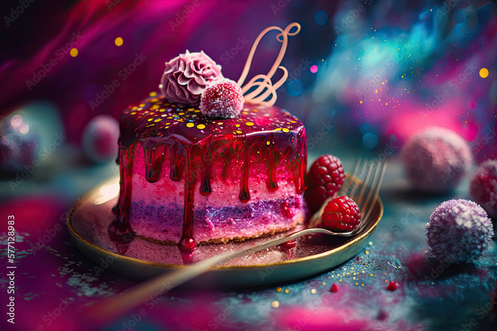 ood photography of a magical cake, generative artificial intelligence ...